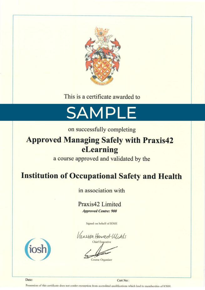 IOSH Managing Safely | Flexible & Affordable | Praxis42
