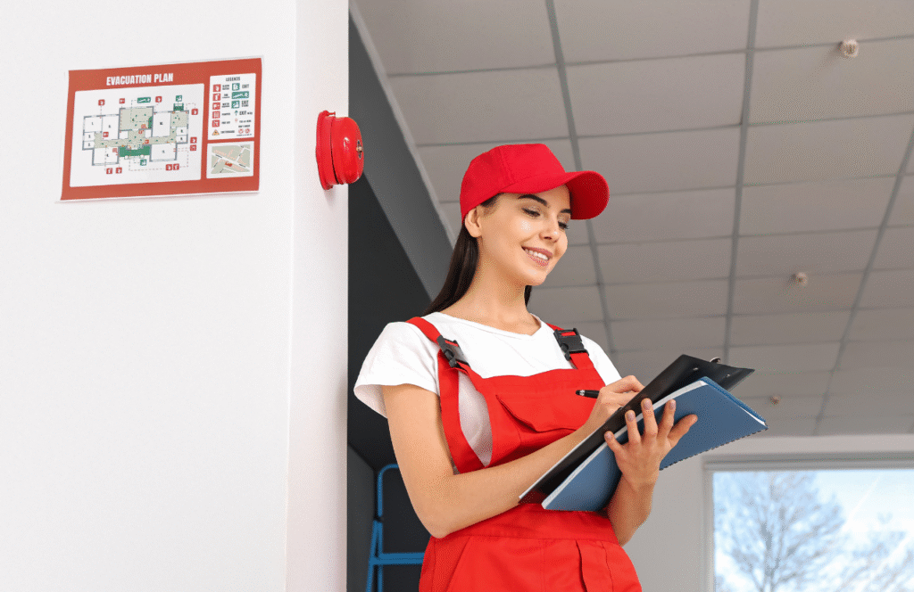 Who is responsible for fire safety in the workplace?